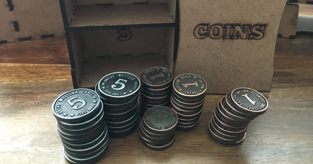 Great Western Trail: Moedas & Co. Metal Coins | Board Game Accessory ...