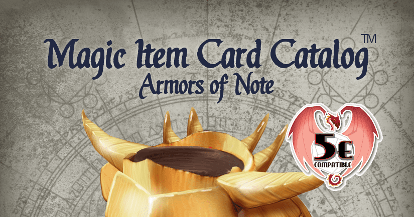Magic Item Card Catalog: Armors of Note | RPG Item | RPGGeek