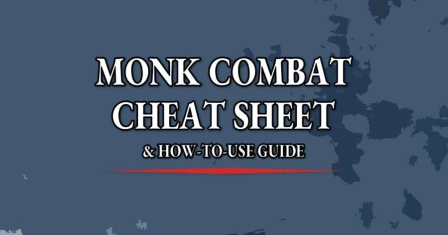 Monk Combat Cheat Sheet | RPG Item | RPGGeek