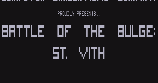 Battle of the Bulge: St. Vith | Video Game | BoardGameGeek