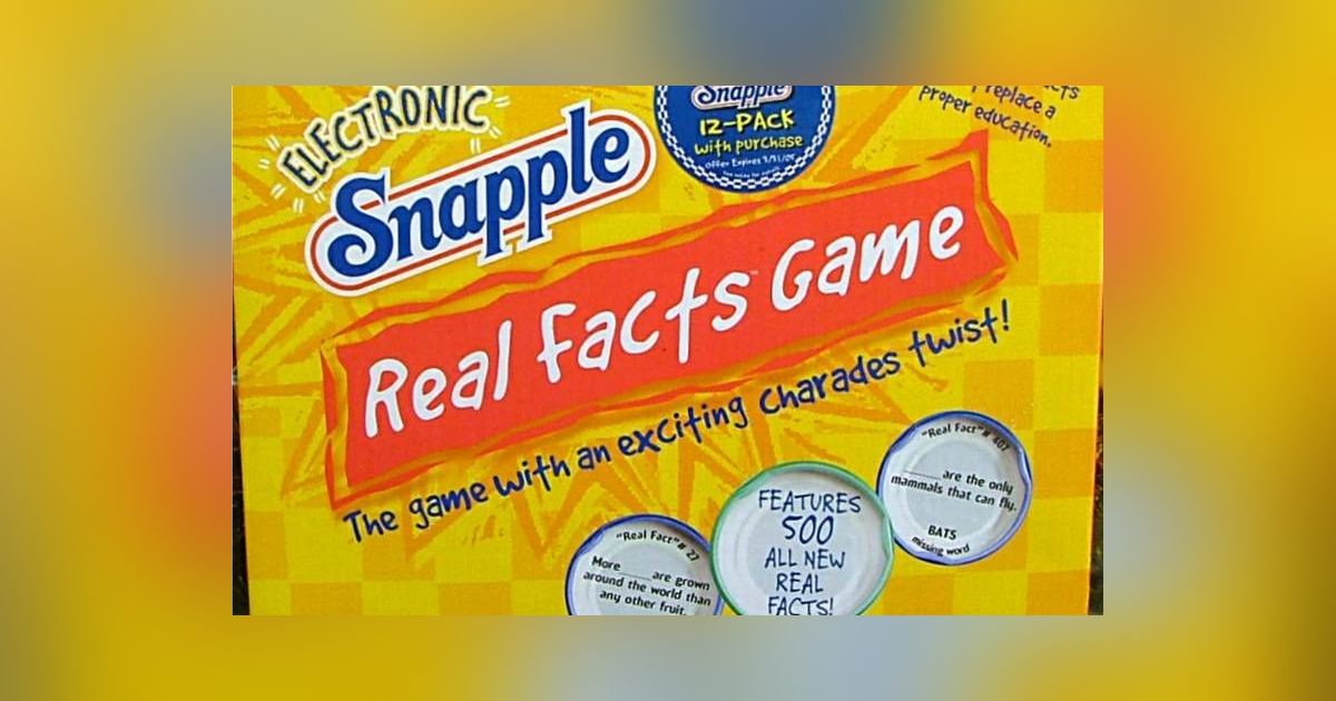 Snapple Real Facts Game | Board Game | BoardGameGeek