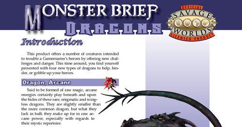 Monster Brief: Dragons | RPG Item | RPGGeek