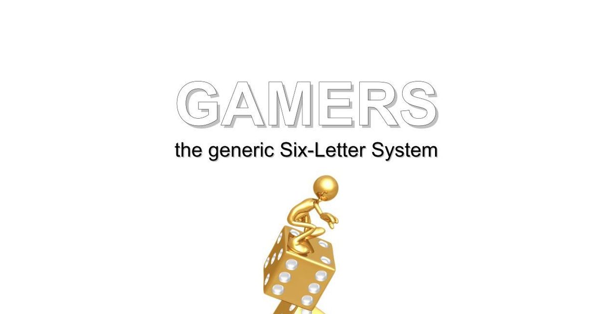 GAMERS: The Generic Six-Letter System | RPG Item | BoardGameGeek