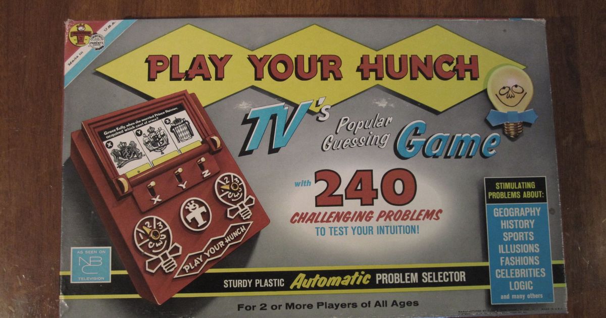 Play Your Hunch | Board Game | BoardGameGeek