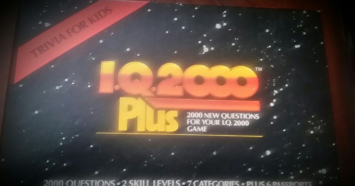 I.Q. 2000 Plus | Board Game | BoardGameGeek