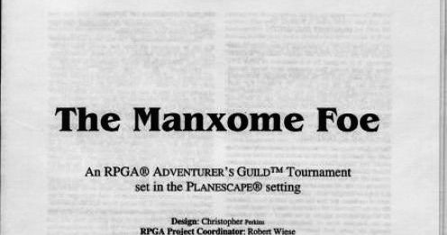 The Manxome Foe | RPG Item | RPGGeek