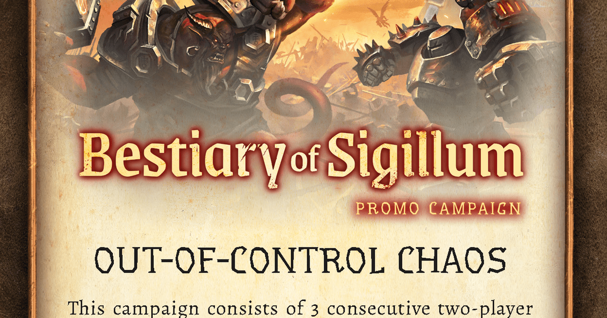 Bestiary of Sigillum: Collector's Edition – Out-of-Control Chaos Promo ...