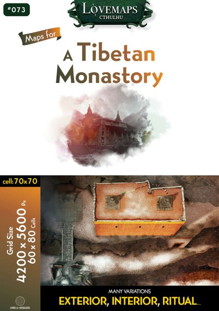Cthulhu Maps 073: A Tibetan Monastery | RPG Item | RPGGeek