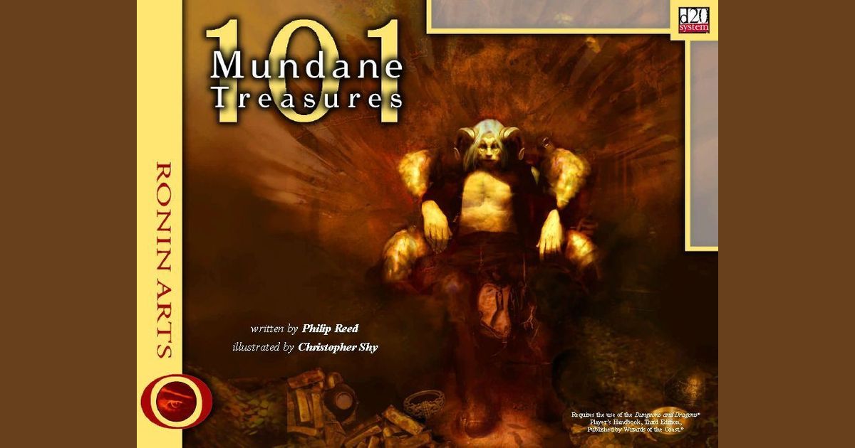101 Mundane Treasures Revised | RPG Item | RPGGeek