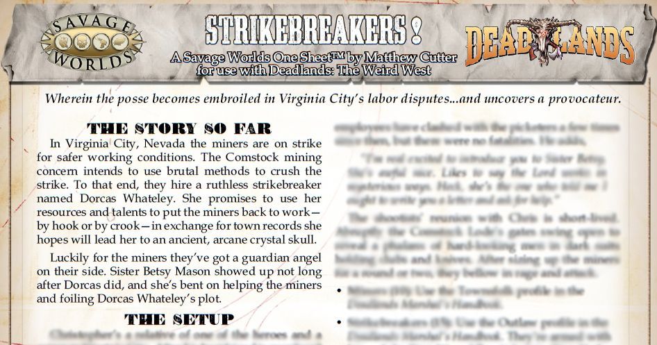 Strikebreakers! | RPG Item | RPGGeek