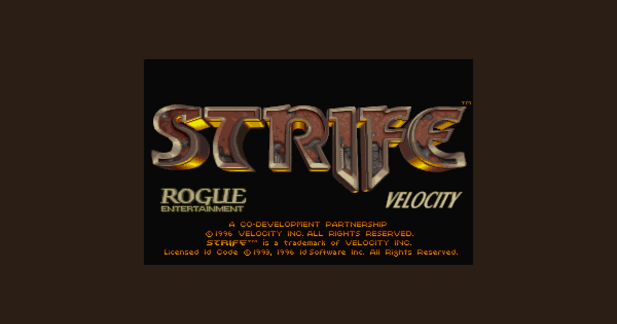 Strife (1996) | Video Game | VideoGameGeek