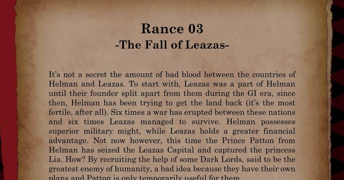 Rance 03: - The Fall of Leazas - | RPG Item | RPGGeek