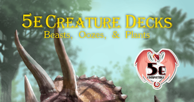 5e Creature Decks: Beasts, Oozes, & Plants | RPG Item | RPGGeek