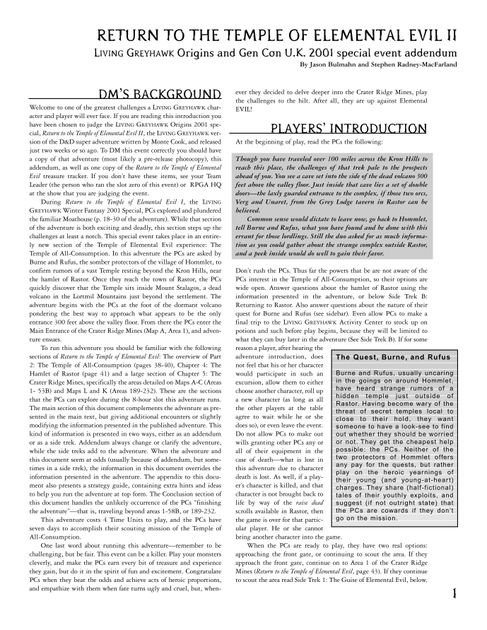 CORS1-02: Return to the Temple of Elemental Evil II | RPG Item | RPGGeek