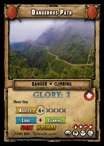 Danger Card Template | Fortune and Glory: The Cliffhanger Game