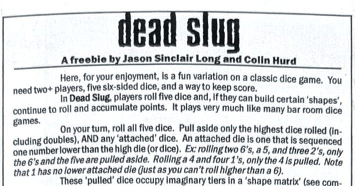 Dead Slug | Board Game | BoardGameGeek