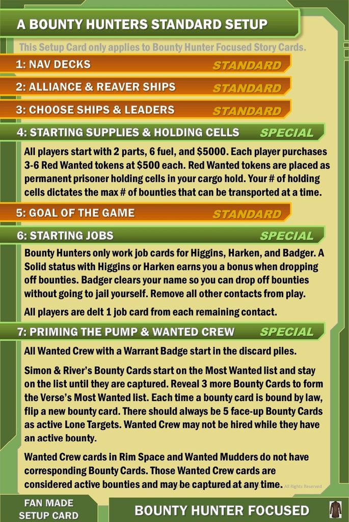 Bounty Complete | Firefly: The Game