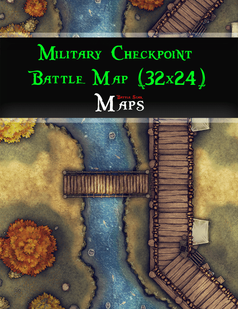 Military Checkpoint Battle Map (32x24) | RPG Item | RPGGeek