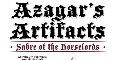 Azagar's Artifacts: Sabre of the Horselords | RPG Item | RPGGeek