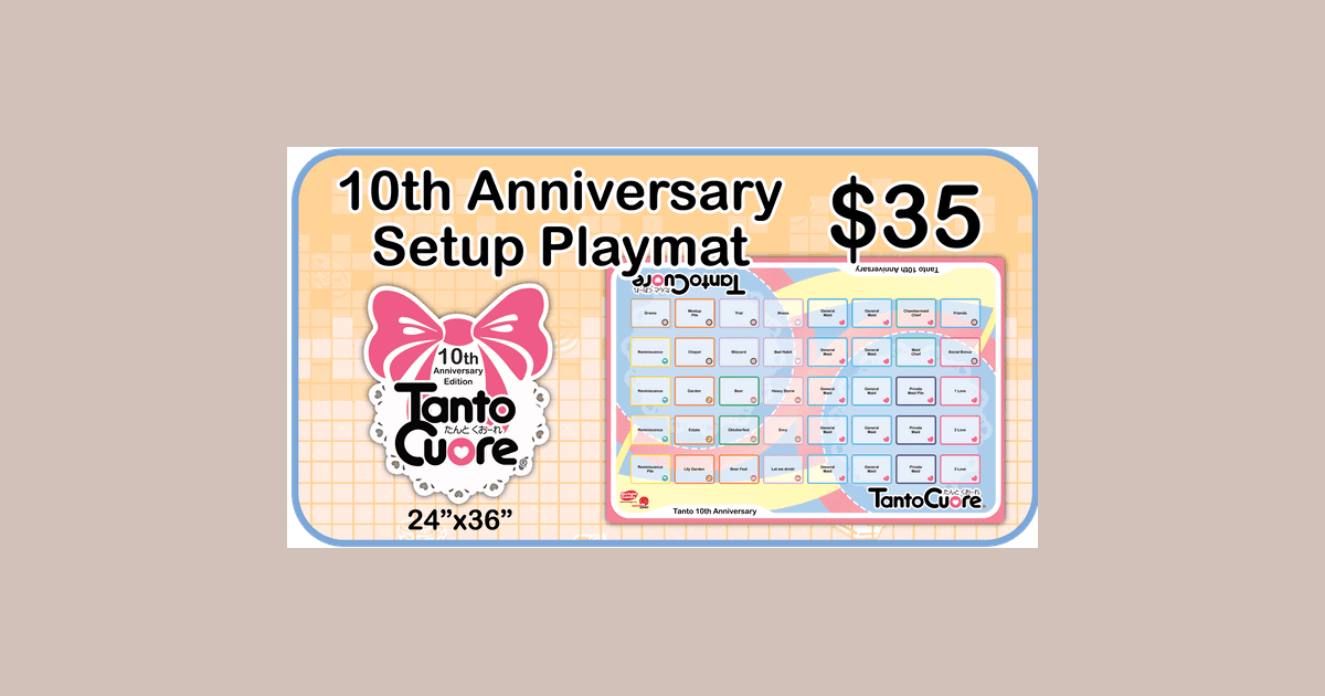 Tanto Cuore: 10th Anniversary Setup Playmat | Board Game Accessory ...