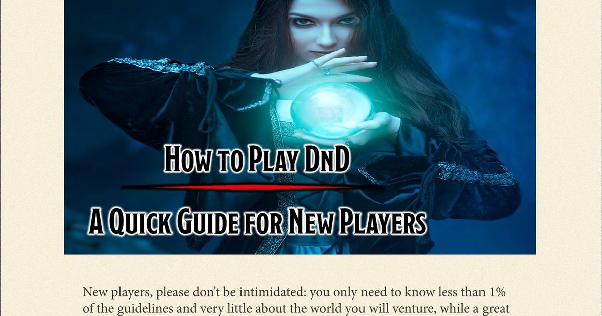 How to Play DnD: A Quick Guide for New Players | RPG Item | RPGGeek