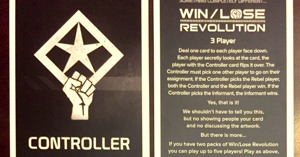 Win/Lose Revolution | Board Game | BoardGameGeek