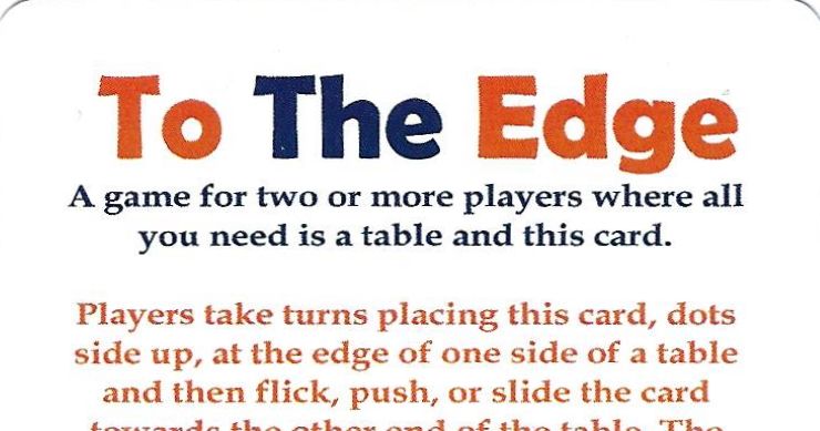 To The Edge | Board Game | BoardGameGeek