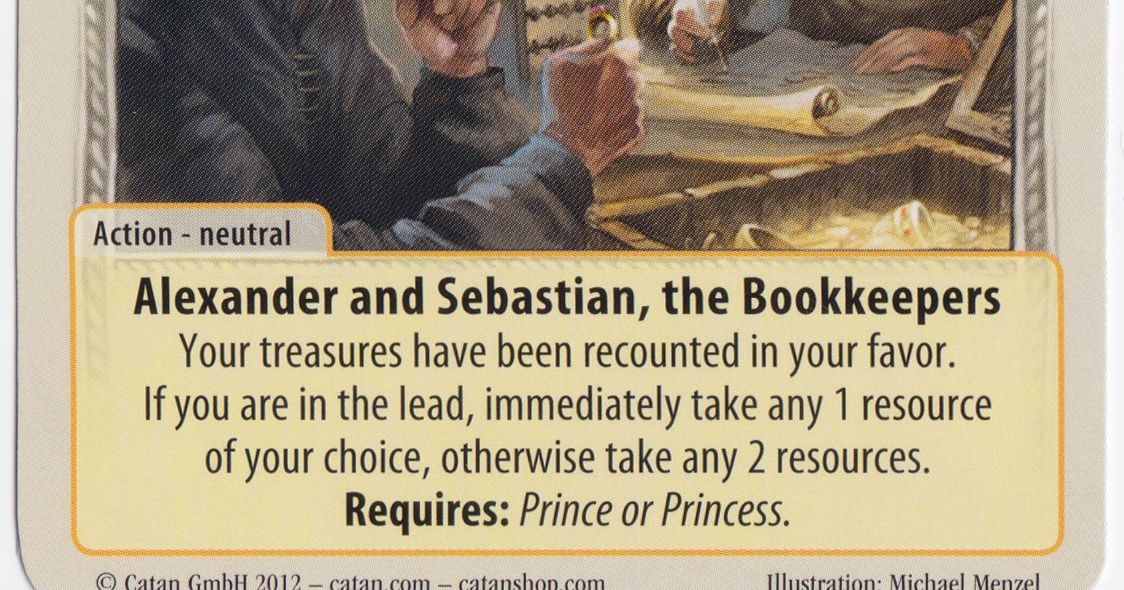 The Rivals for Catan: Alexander and Sebastian, the Bookkeepers | Board ...