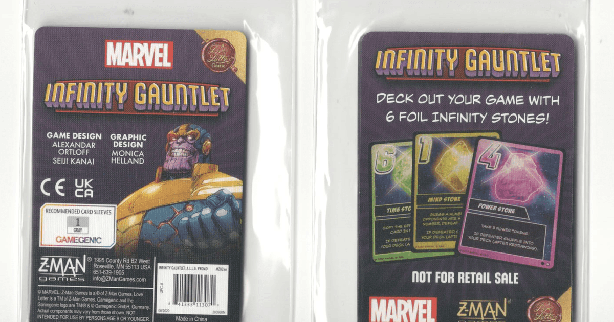 Infinity Gauntlet: A Love Letter Game – Foil Infinity Stones Cards ...
