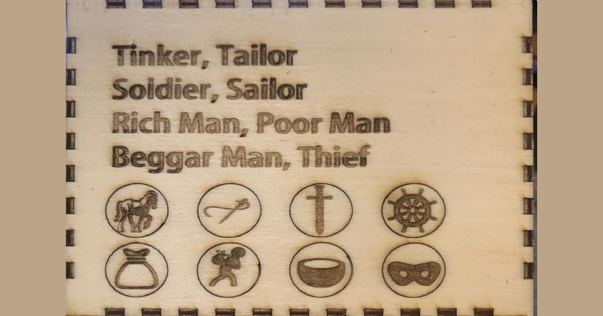 A Short History Lesson | Tinker, Tailor, Soldier, Sailor, Rich Man ...