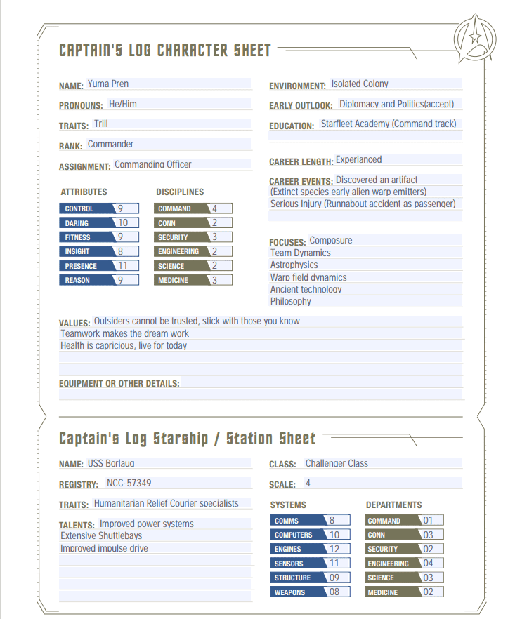 Star Trek Adventures: Captain's Log. PbF DISCUSSION | Star Trek ...