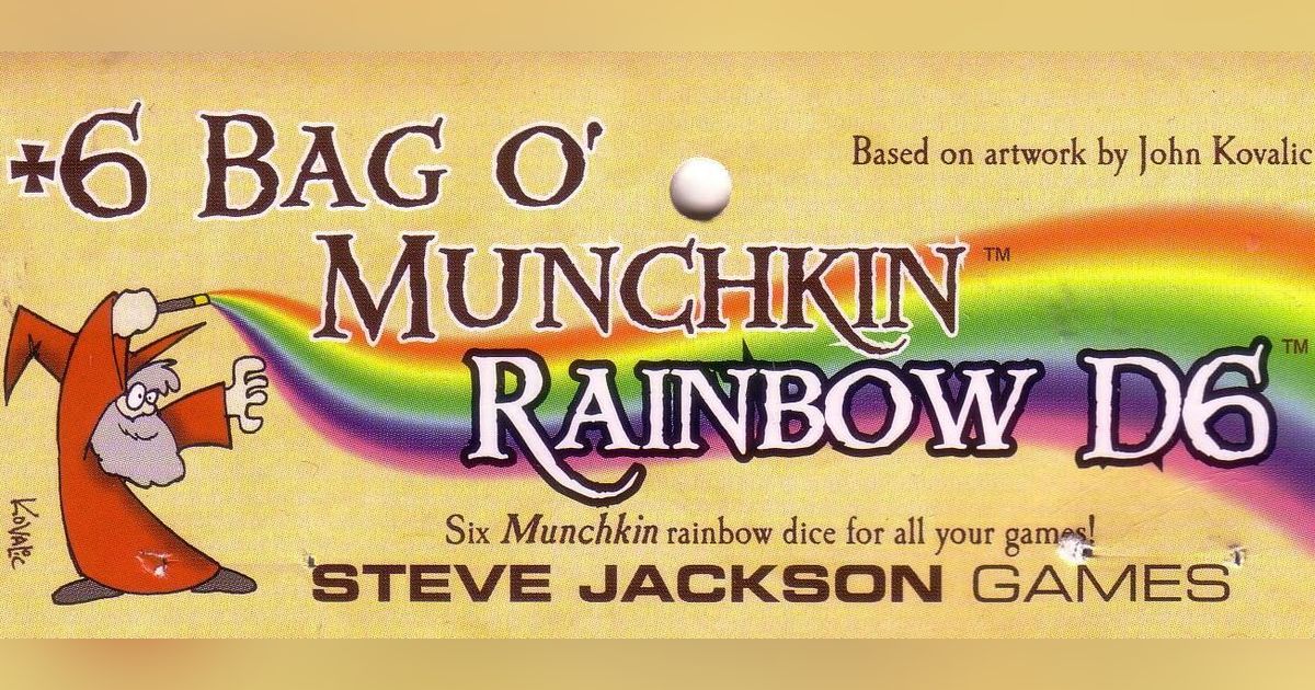 Munchkin: +6 Bag o' Munchkin Rainbow d6 | Board Game Accessory ...