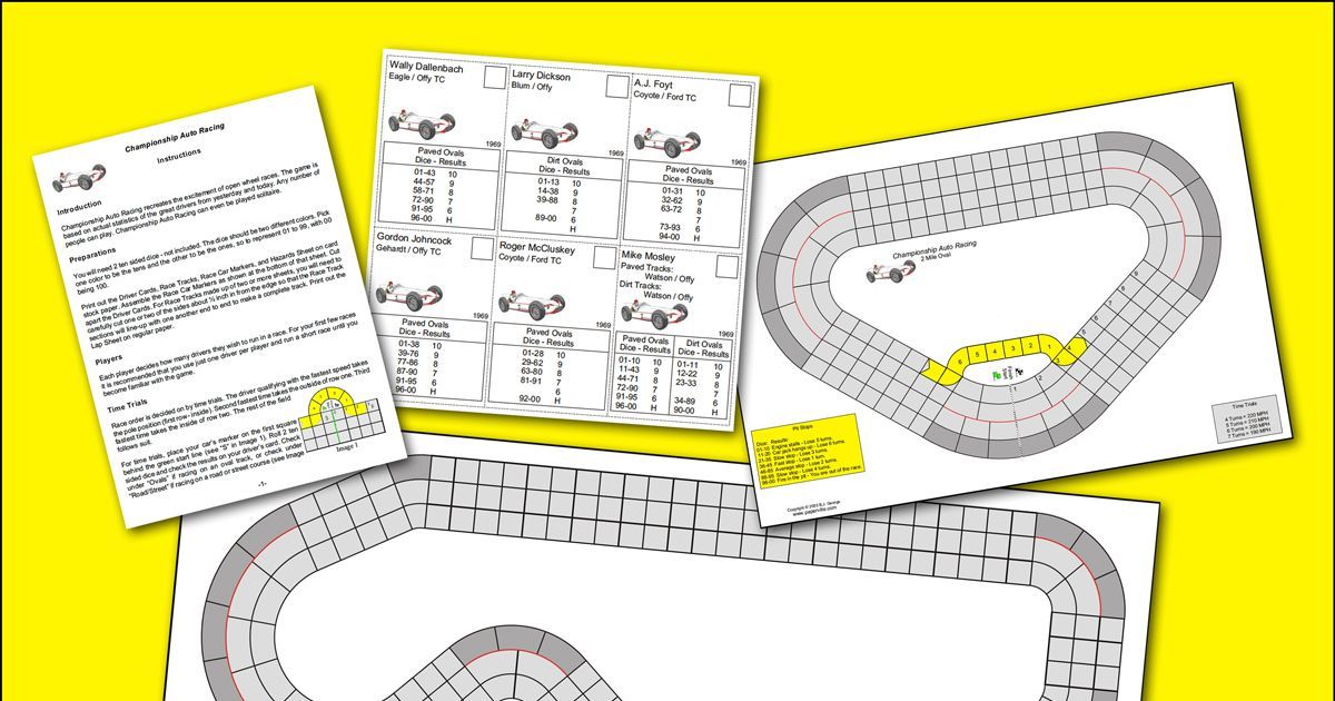 Championship Auto Racing | Board Game | BoardGameGeek