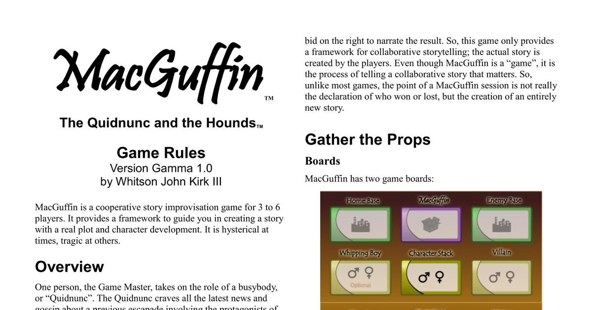 MacGuffin: The Quidnunc and the Hounds | Board Game | BoardGameGeek