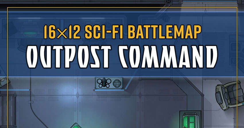 Sci-Fi Battlemap: Outpost Command | RPG Item | RPGGeek