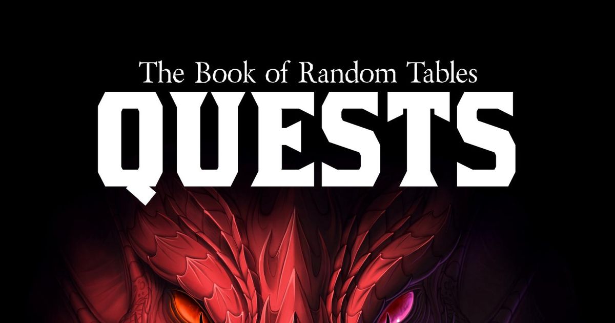 The Book of Random Tables: Quests | RPG Item | RPGGeek