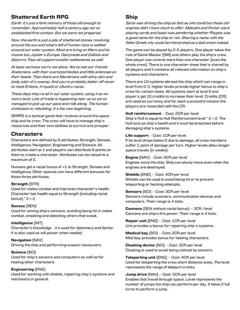 Shattered Earth | RPG Item | BoardGameGeek