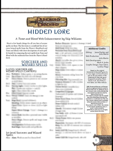 Hidden Lore | RPG Item | RPGGeek