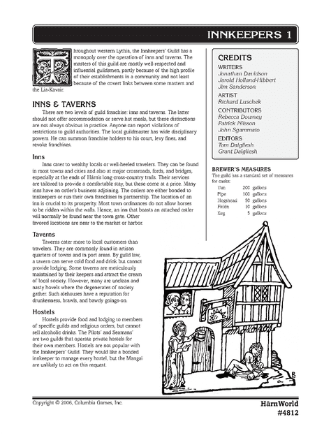 Innkeepers | RPG Item | RPGGeek