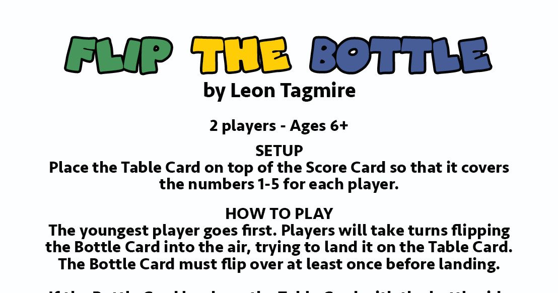 Flip the Bottle | Board Game | BoardGameGeek