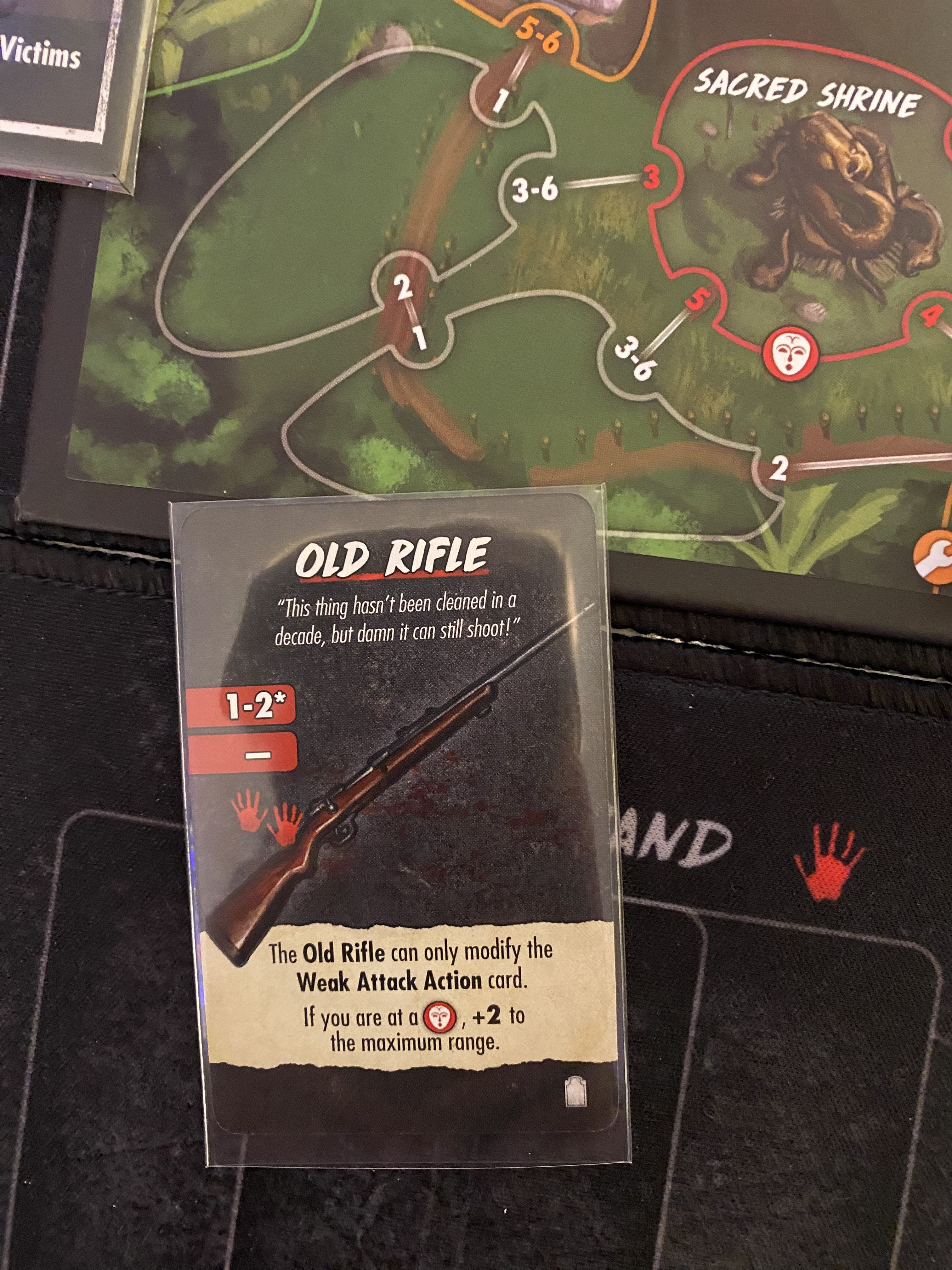 Item card Old Rifle in Sacred Groves | Final Girl