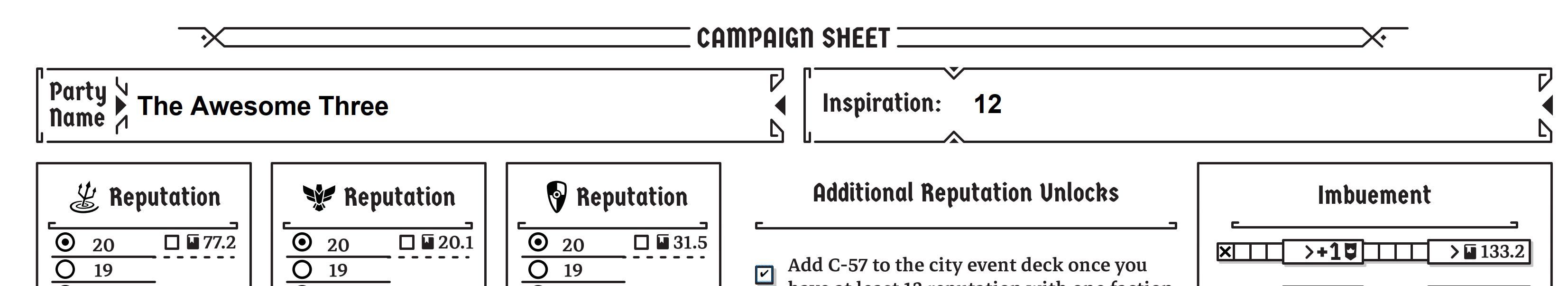 Interactive Campaign Sheet | Gloomhaven (Second Edition)