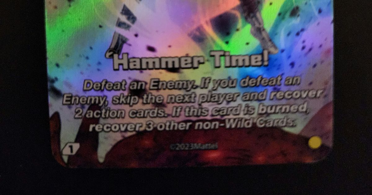 UNO Ultimate: Mighty Thor – Hammer Time! Foil Chase Card | Board Game ...