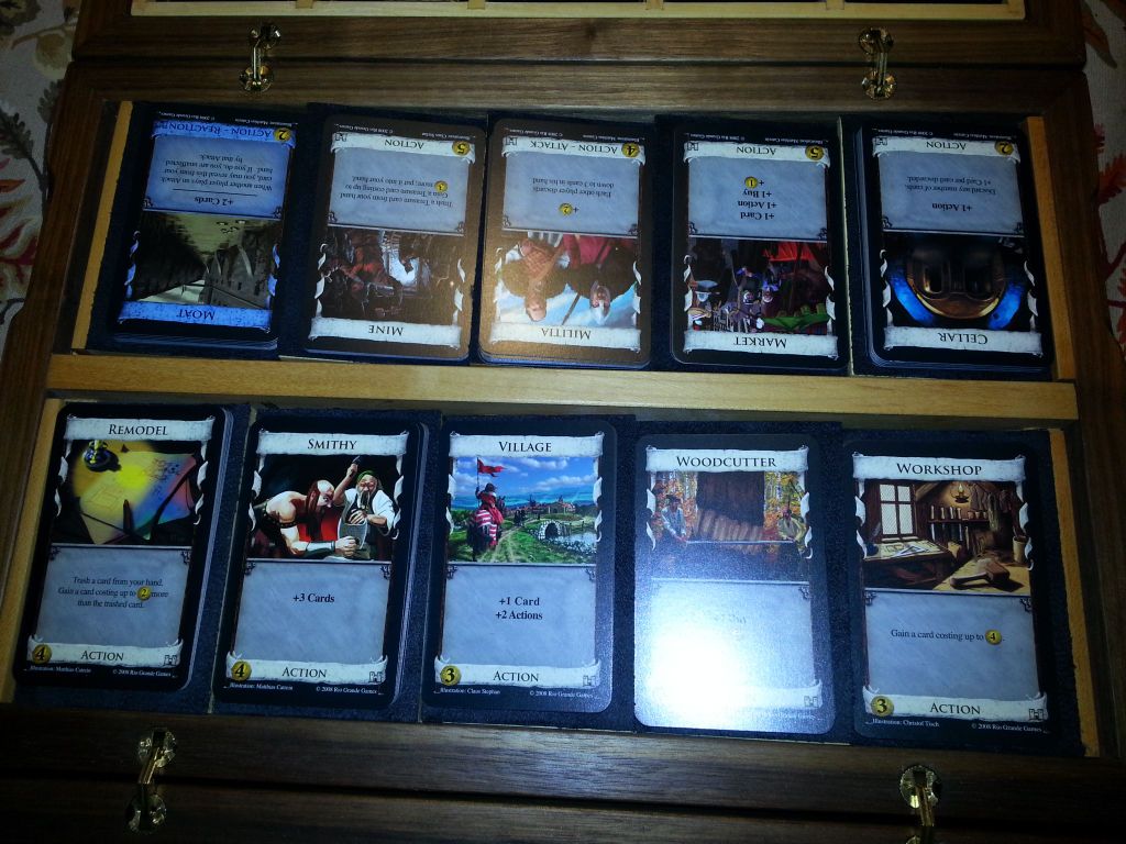 Custom Hardwood Playmat and Travel Box for Dominion | Dominion