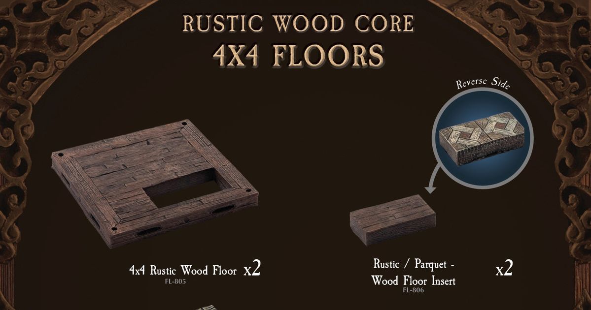 Rustic Wood Core - 4x4 Floors | RPG Item | RPGGeek