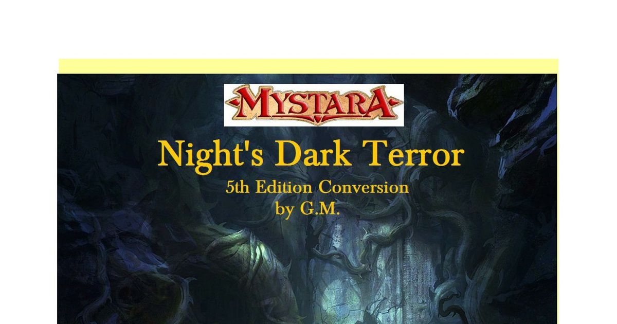 Night's Dark Terror (5e) | RPG Item | RPGGeek