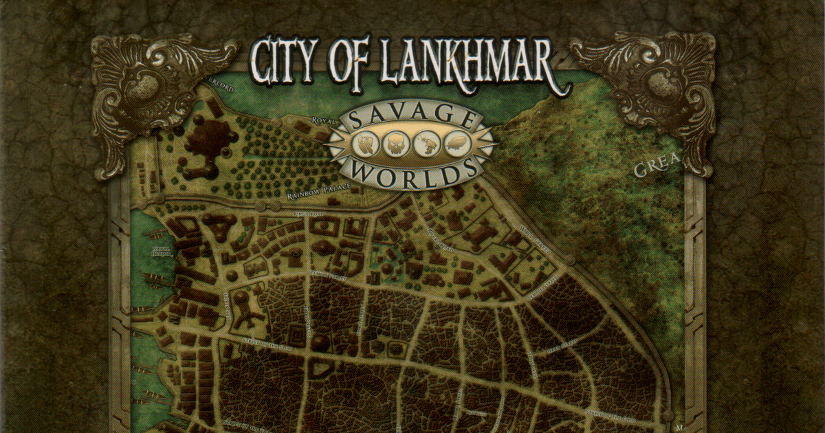 City of Lankhmar / World of Nehwon Poster Map | RPG Item | RPGGeek