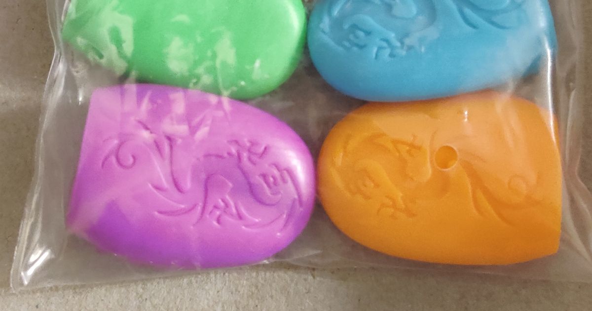 Tsuro: Set of 8 Rainbow Dragon Stones | Board Game Accessory ...