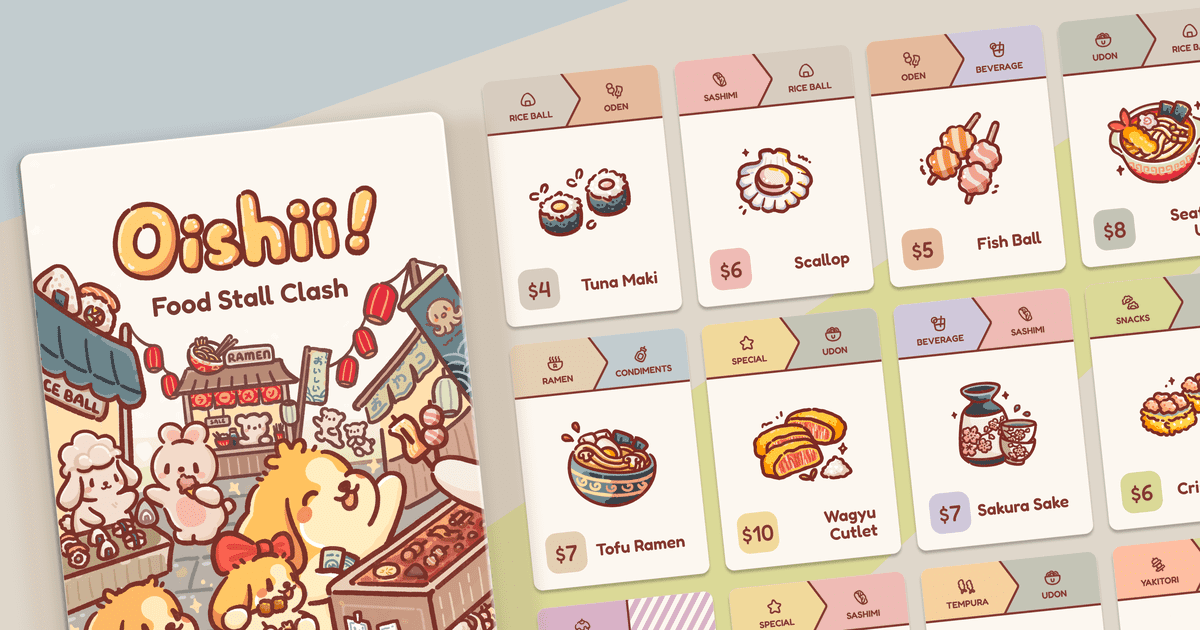 Oishii: Food Stall Clash | Board Game | BoardGameGeek