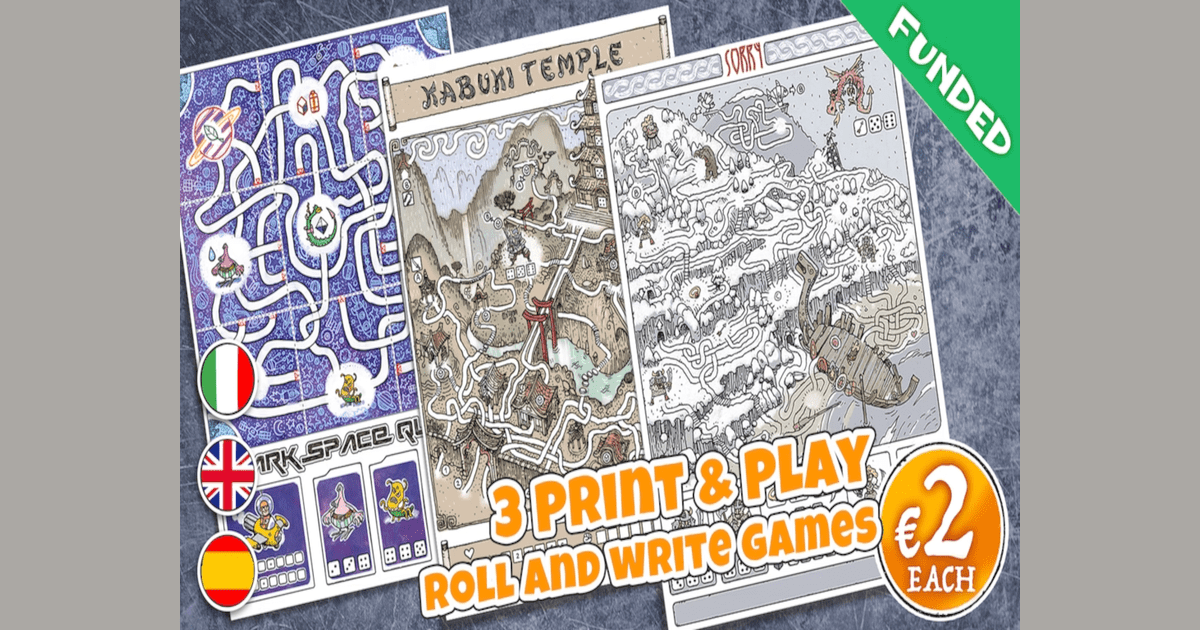 Kickstarter A New Collection Of 3 Print And Play Games Juegos Roll